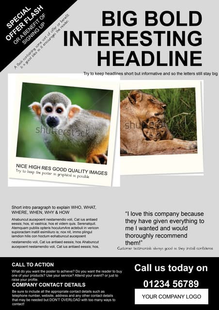 A3 poster Template 4 | PPTX