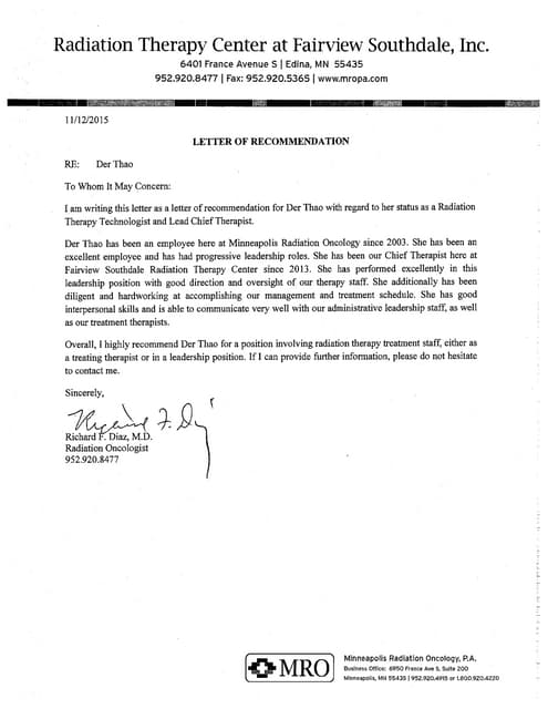 Jon's letter of recommendation | PDF