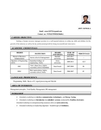 srs resume (Ever) | PDF
