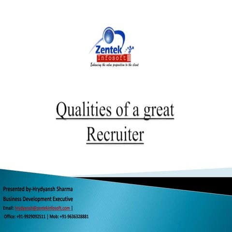 The best skills for recruiters to hire candidates | PDF
