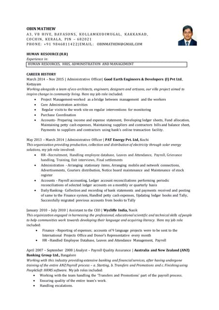 Resume for MIS Executive | PDF