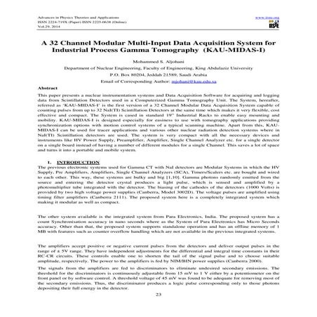 A 32 channel modular multi input data acquisition system for | PDF