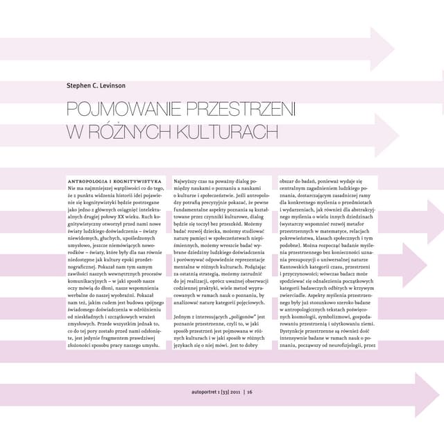 Stephen C. Levinson, Pojmowanie przestrzeni w różnych kulturach | PDF