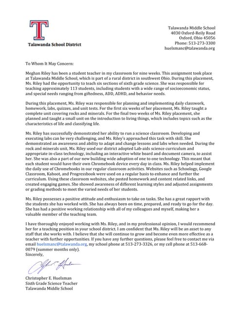 Recommendation Letter 3 | PDF