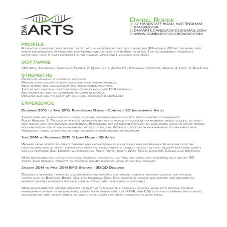 Daniel Rohde CV | PDF