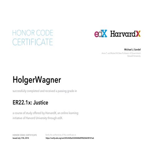 Harvard Certificate | PDF