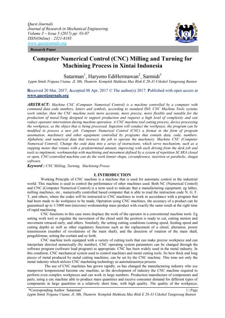 114722893 cnc-milling-report | PDF | Needlework | Arts and Crafts