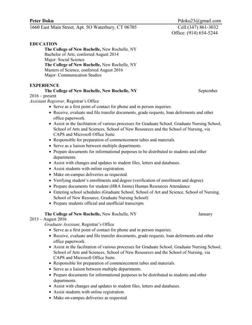 Marie's_Resume | PDF | Education
