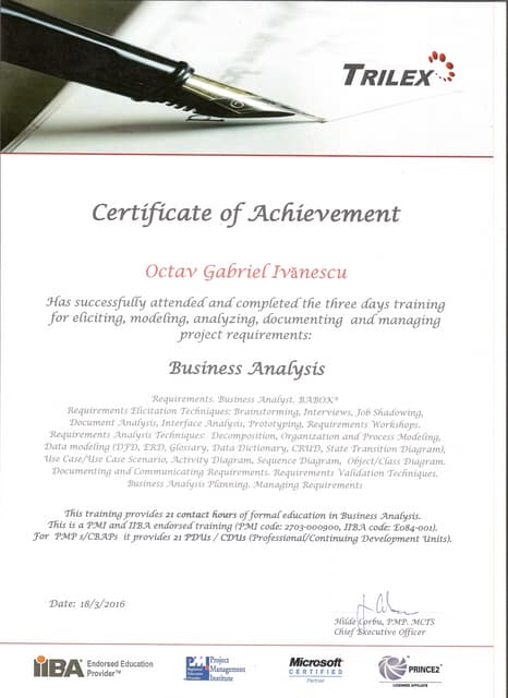 Octav Ivanescu presentations