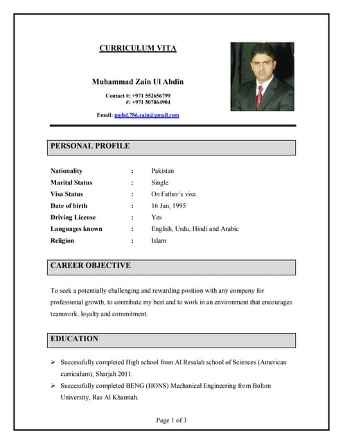 FAWAD CV | PDF