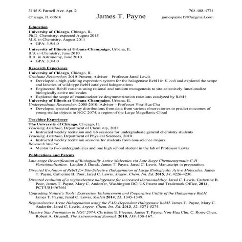 CV - James Payne | PDF