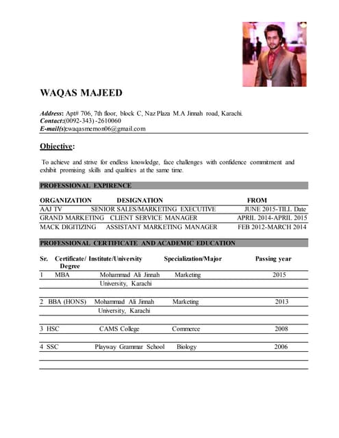 Waqas CV | PDF