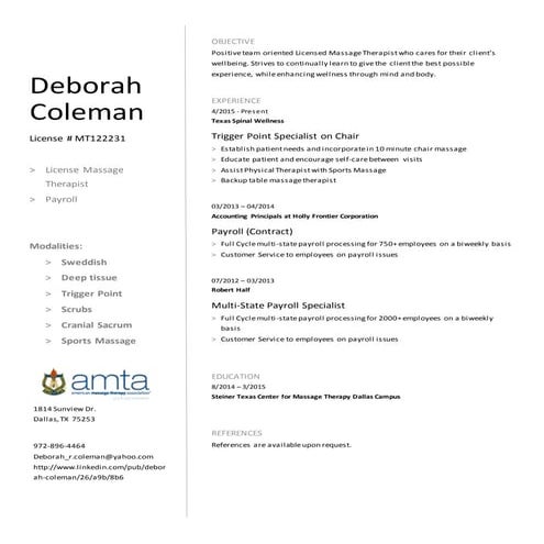 Debbie Resume | DOCX