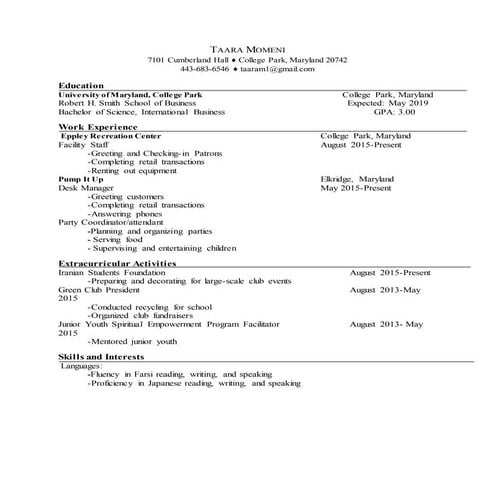 Green David Resume | DOC