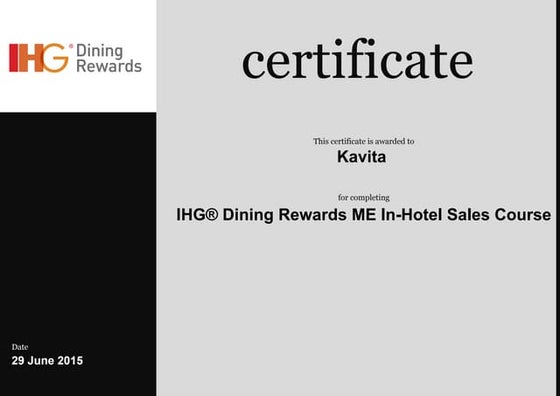 Certificate IHG - Manager of the year | PDF