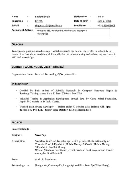 Resume - Amit K. Mishra | DOC