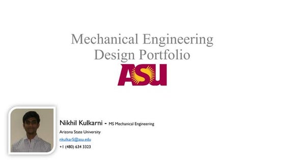 Mechanical design engineer portfolio | PDF