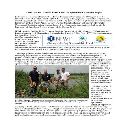 Earth Data press release NFWF logo 7-14-15_press release with nfwf logo ...