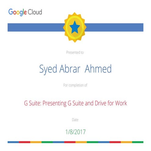G Suite Work | PPT