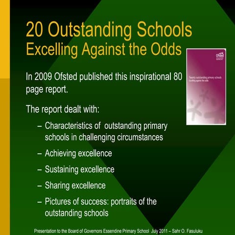 20 outstanding schools did it in challenging circumstances ! | PPTX