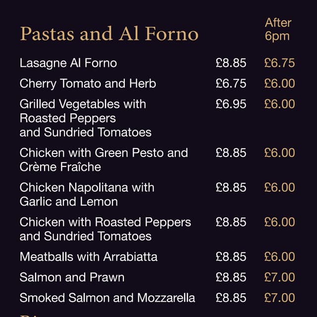 Caffe Rizzoli Specials | PDF