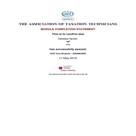 Module D Certificate | DOCX