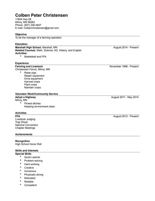 Recent Grad Resume (1) | RTF