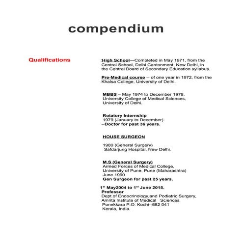 Compendium | PDF