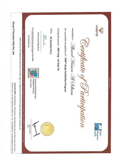 PMT Engineering Certification | PDF