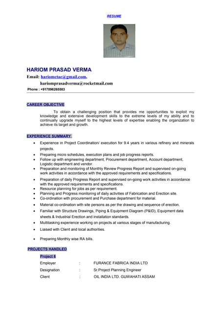 Sagar_cv | DOC | Civil Engineering Industry | Industries