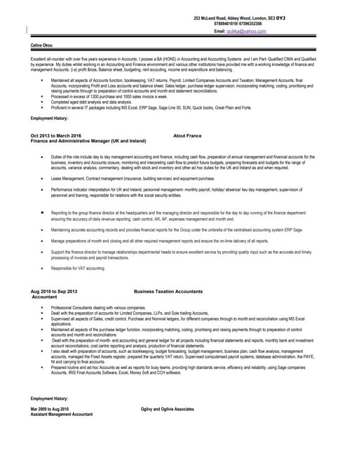 Obaid - CV (3) | DOCX | Business Accounting & Finance | Business