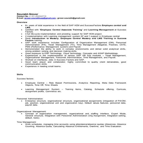 resume_SAP HR_Saurabh_SF_LMS_EC_AU | DOCX