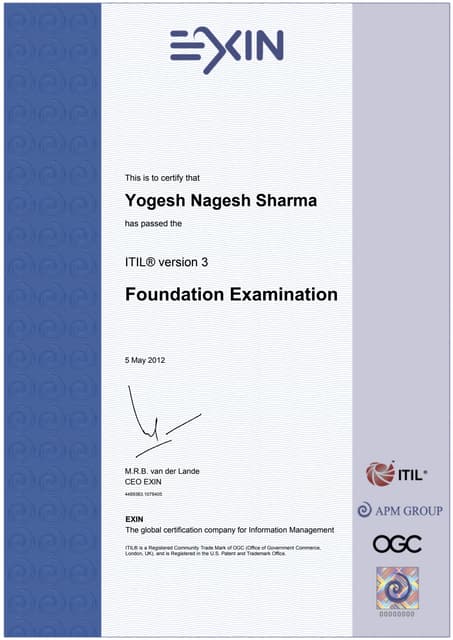 ITIL V3 Foundation Certification | PDF