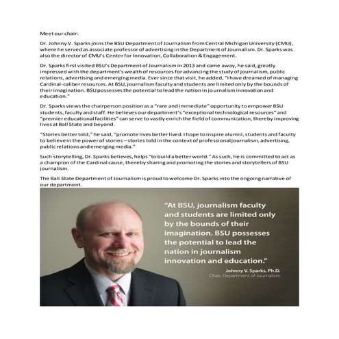 Meet our chair - BSU Sample | DOCX