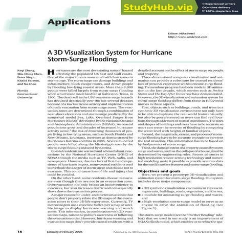 A 3D Visualization System For Hurricane Storm-Surge Flooding | PDF