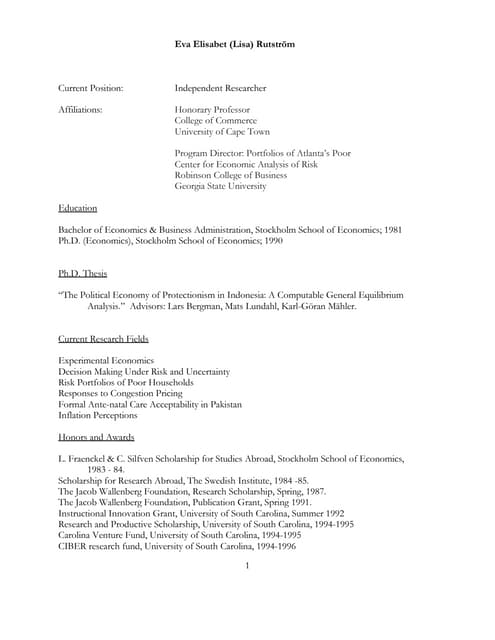 Curriculum vitae Peter Claeys