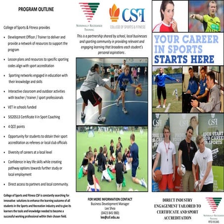 VETis Brochure - Jobs in Sport program | PPT