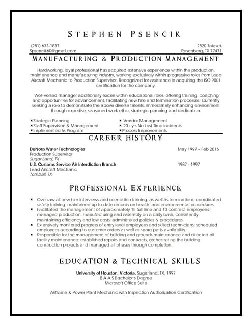 Robert Wolfe. worker resume April 12 | DOCX