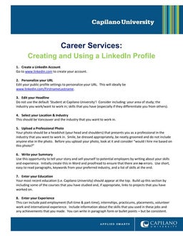 How To Build a Great Student LinkedIn Profile | PDF