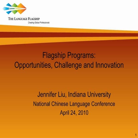 A3 Flagship Programs: Opportunity, Challenge and Innovation (Liu) | PPTX