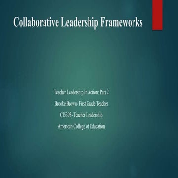 Collaborative Leadership Frameworks | PPTX