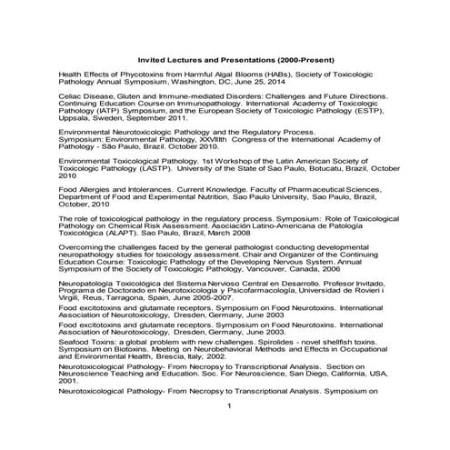 Invited lectures, presentations and publications | PDF