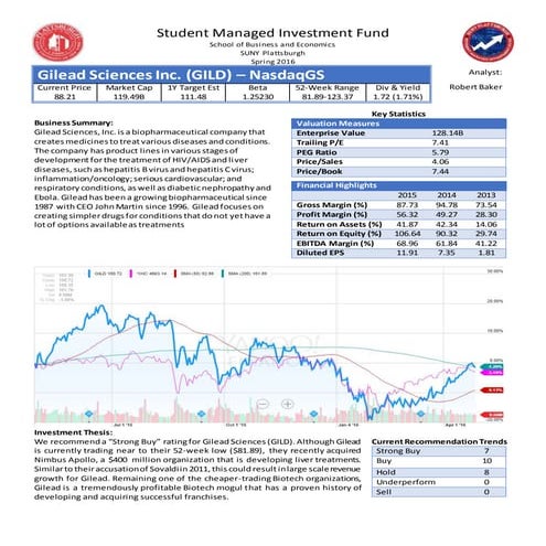 Report on Gilead Sciences | PDF