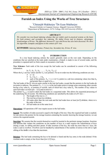 B and B+ tree | PPTX | Databases | Computer Software and Applications