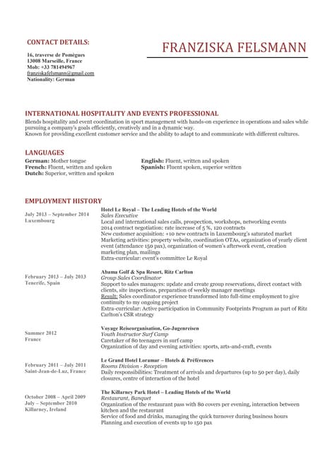 CV with references | PDF | Business | Business and Finance