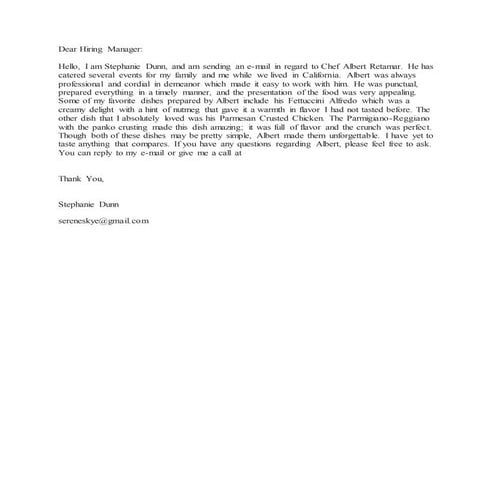 LETTER OF EXCELLENCY | PDF