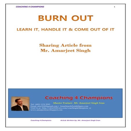 Understanding and Preventing Dancer Burnout | PPTX
