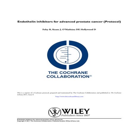 Foley 2011 Cochrane protocol | PDF