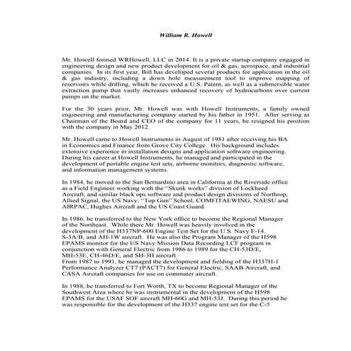 WRHowell Bio.1 | PDF