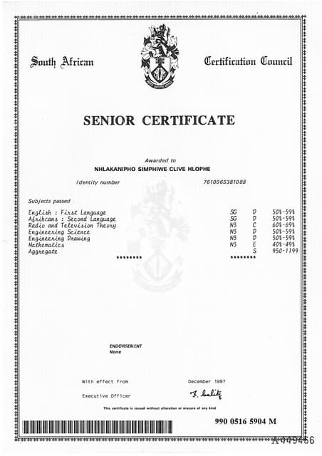 SETA Certificate | PDF